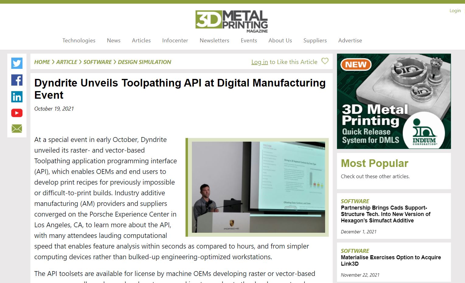 Dyndrite Unveils Toolpathing API at Digital Manufacturing Event | Dyndrite